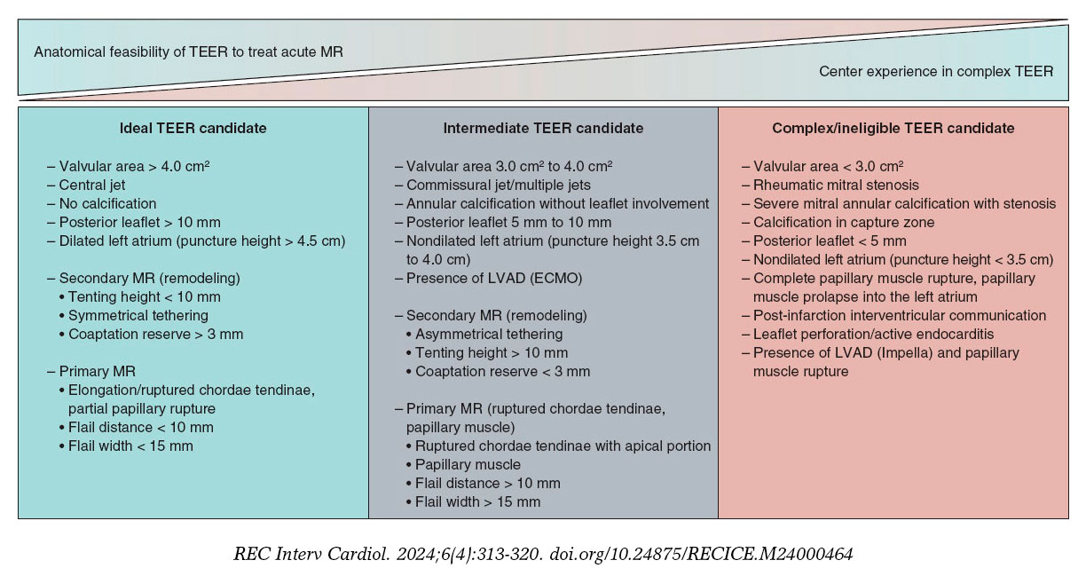Edge-to-edge therapy in acute mitral regurgitation. Proposal for a ...
